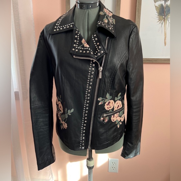 Boston Proper | Jackets & Coats | Boston Proper 2 L Goth Biker Faux ...